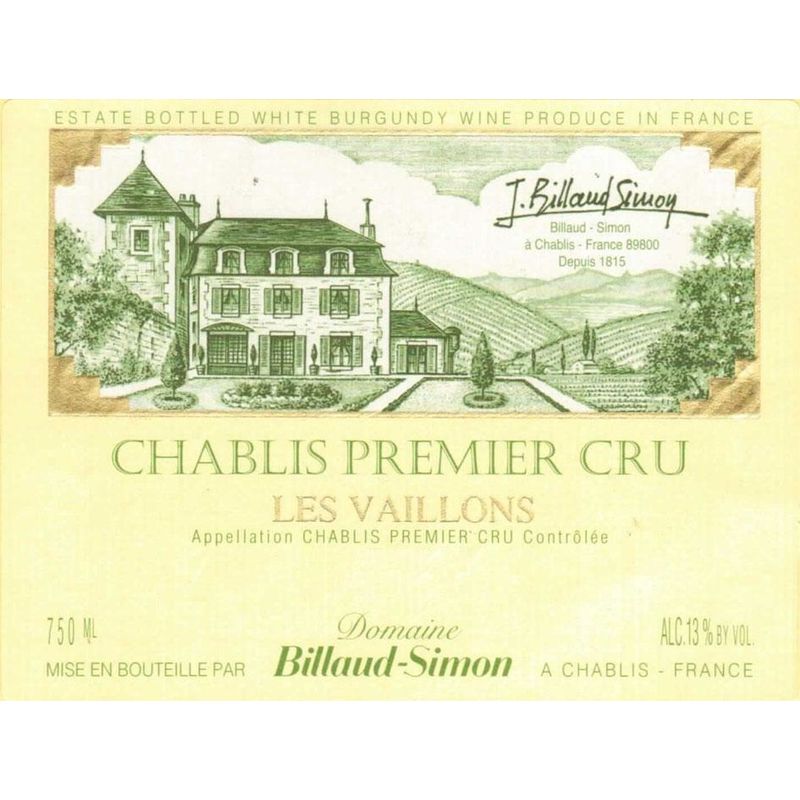 Domaine Billaud-Simon Les Vaillons Chablis 2021 - Chateau Cellars