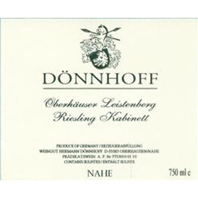 Weingut Donnhoff Oberhauser Leistenberg Riesling Kabinett 2020 ...