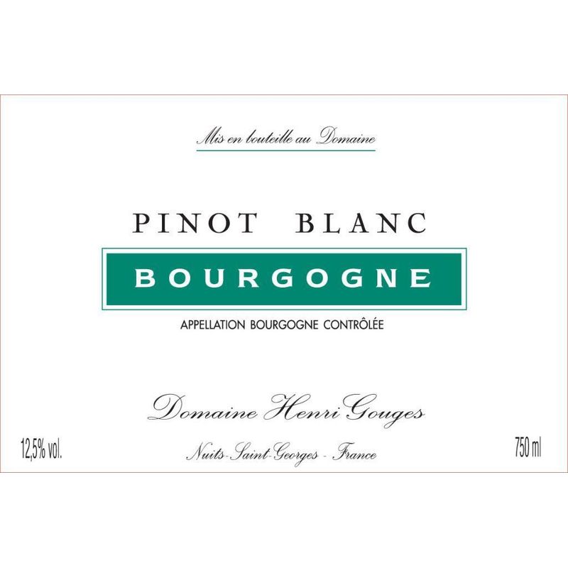 Bourgogne Pinot Blanc Henri Gouges 2018 - Chateau Cellars
