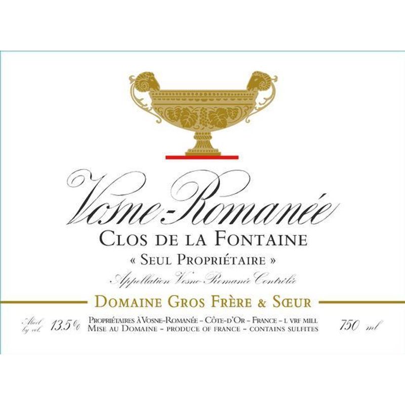 2022 Domaine Gros Frere et Soeur Vosne-Romanee Clos de la Fontaine ...