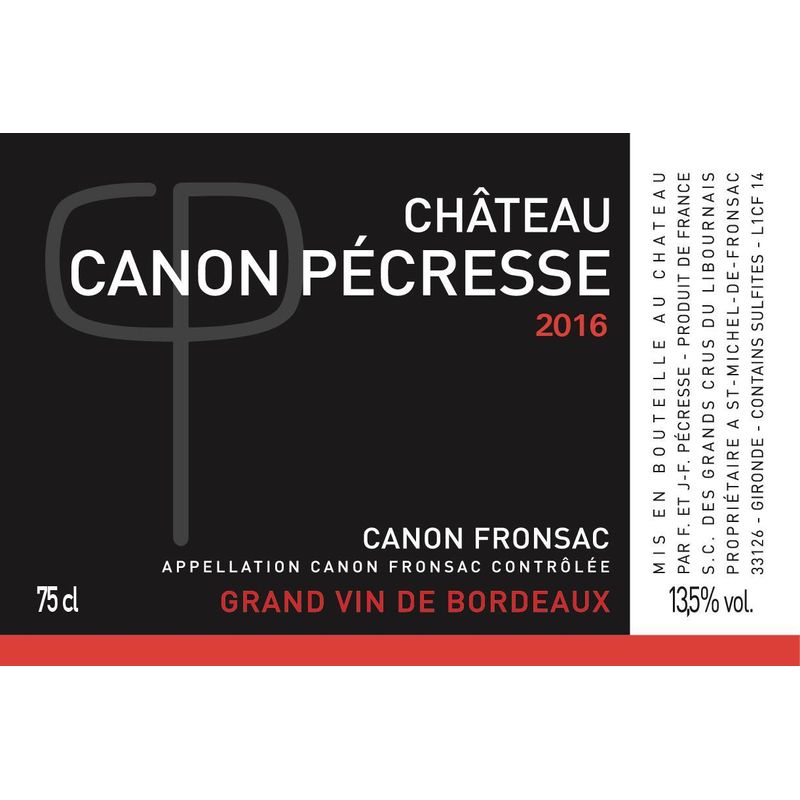 2016 Chateau Canon Pecresse Canon-Fronsac 1.5L [Future Arrival] - The ...