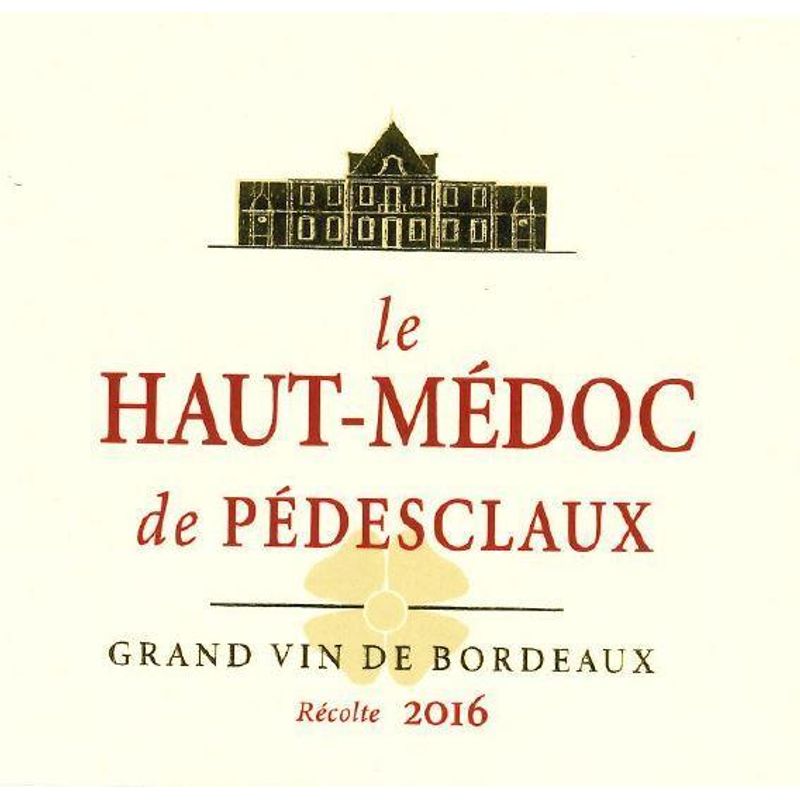 Gordons Wine | LE HAUT MEDOC DE PEDESCLAUX (HAUT MEDOC) 2016 750 ML ...